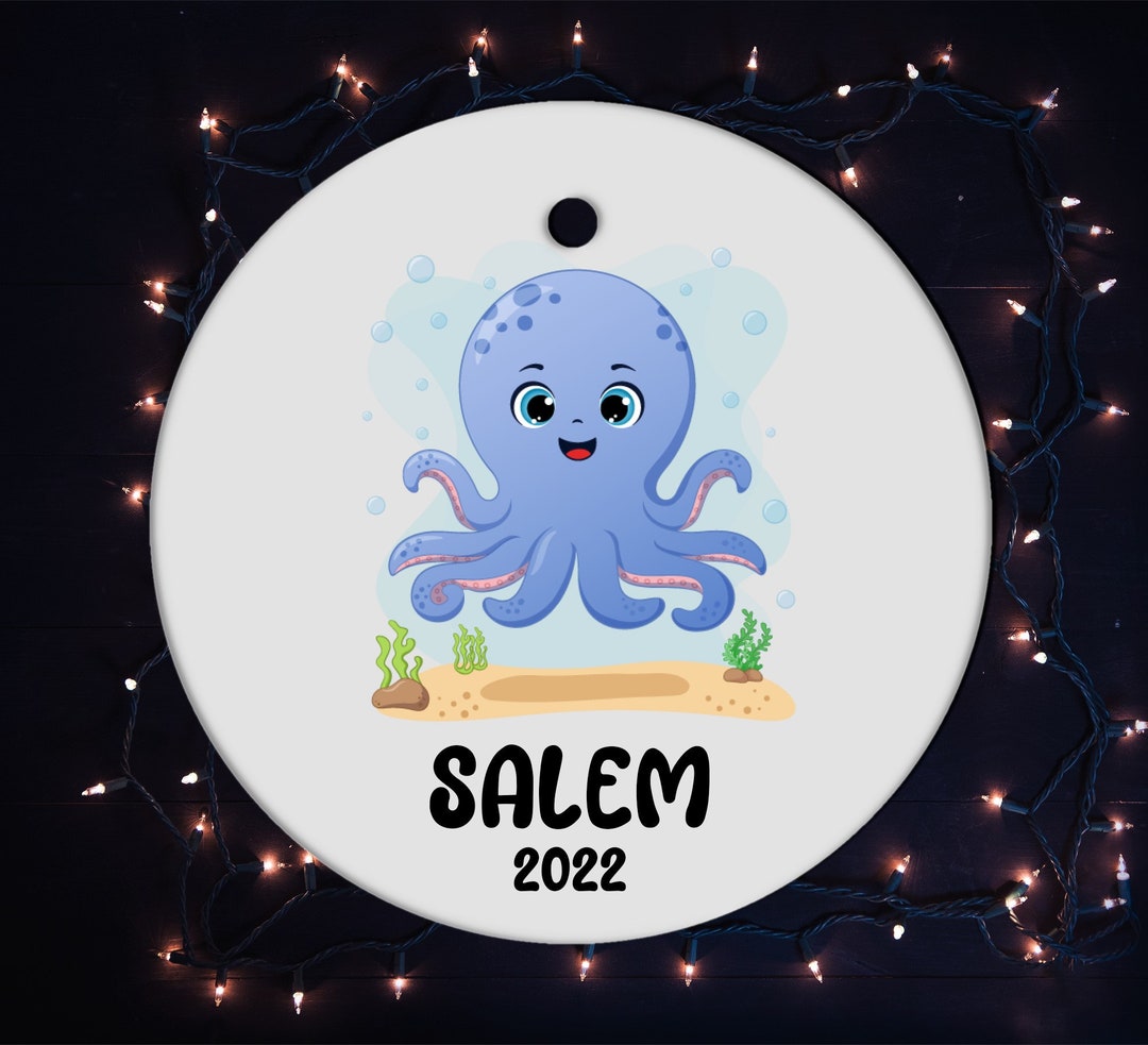 Octopus Christmas Tree Ornament, Octopus Personalized Gift, Octopus ...