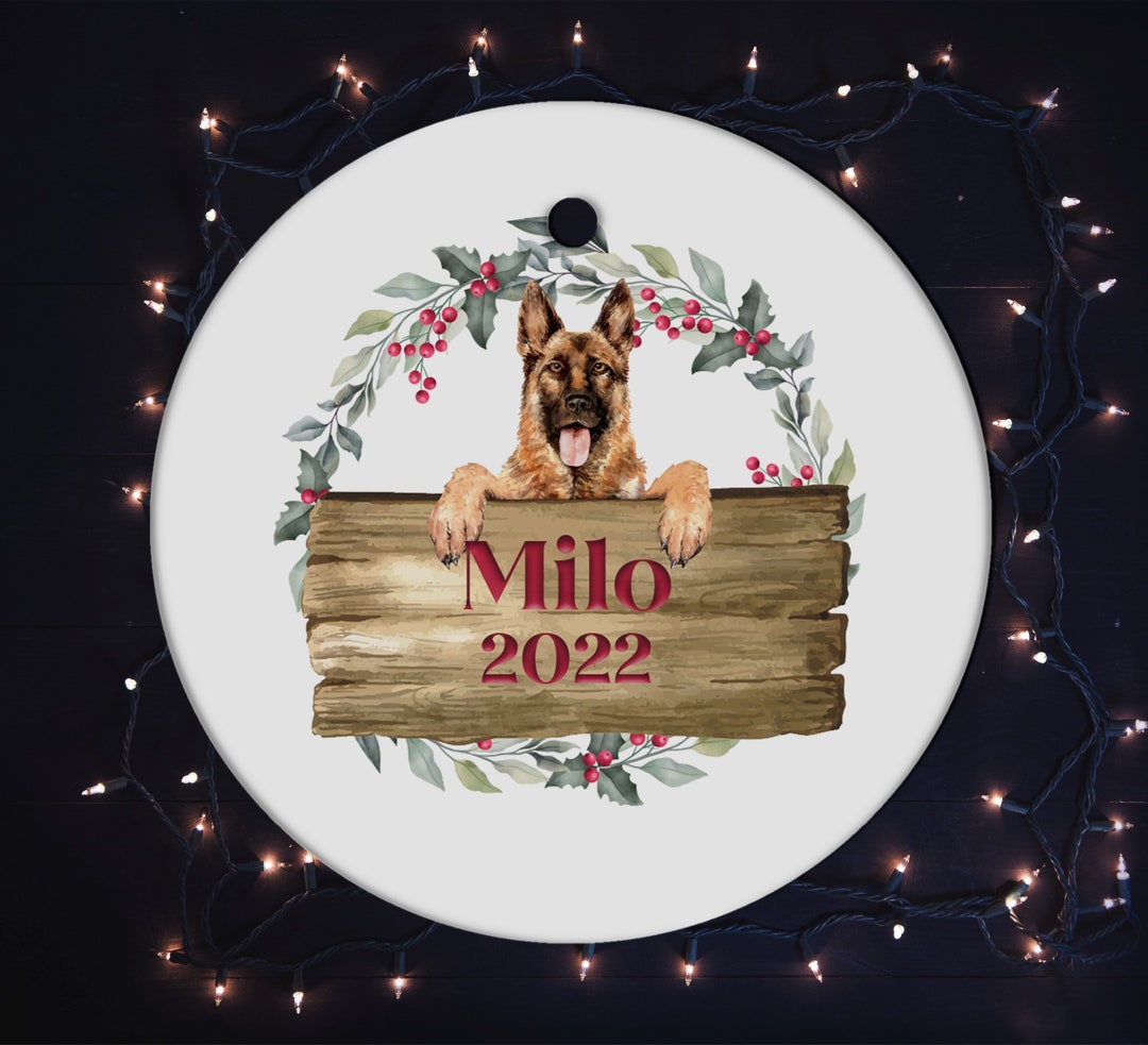 German Shepherd Ornament, German Shepherd Christmas Decor, Christmas ...