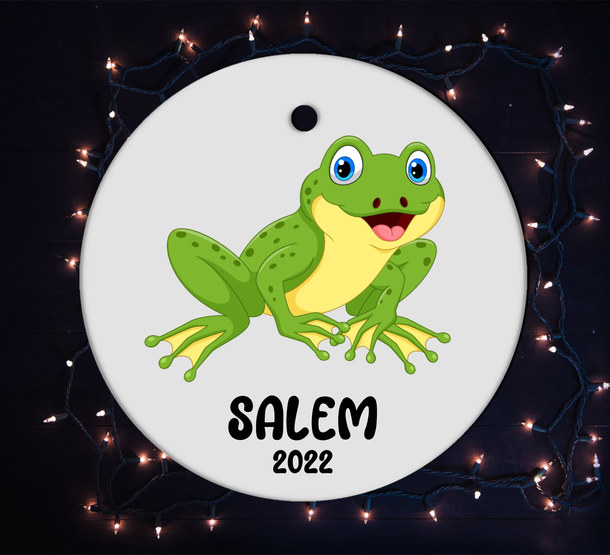 Frog Christmas Tree Ornament, Frog Personalized Gift, Frog Christmas ...