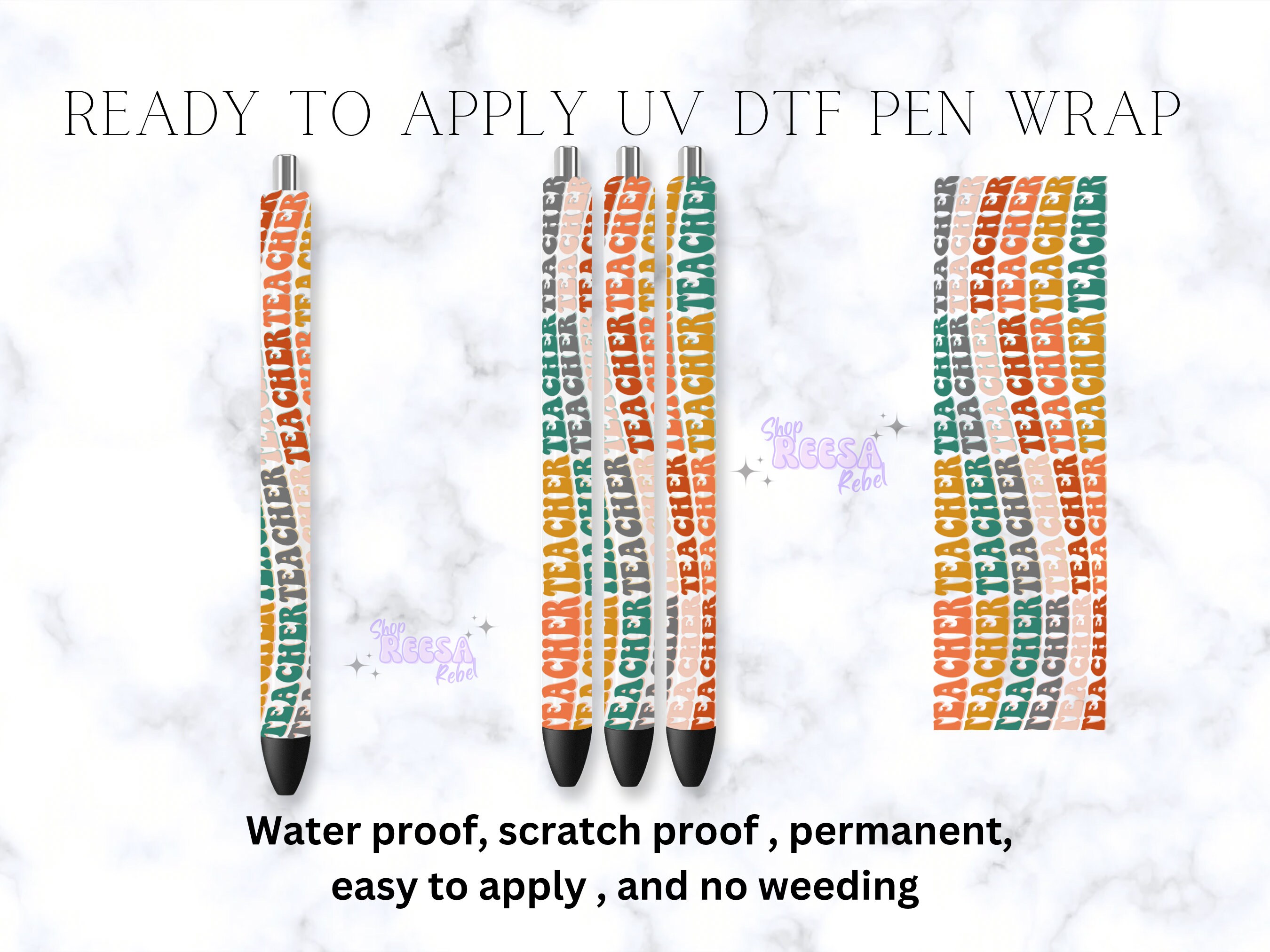 Pen Wrap UV DTF Transfer Permanent Adhesive Ink Joy - Etsy