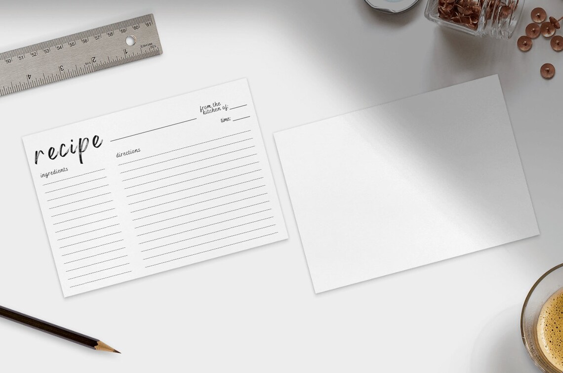 Recipe Card / Template / Instant Download / PDF - Etsy