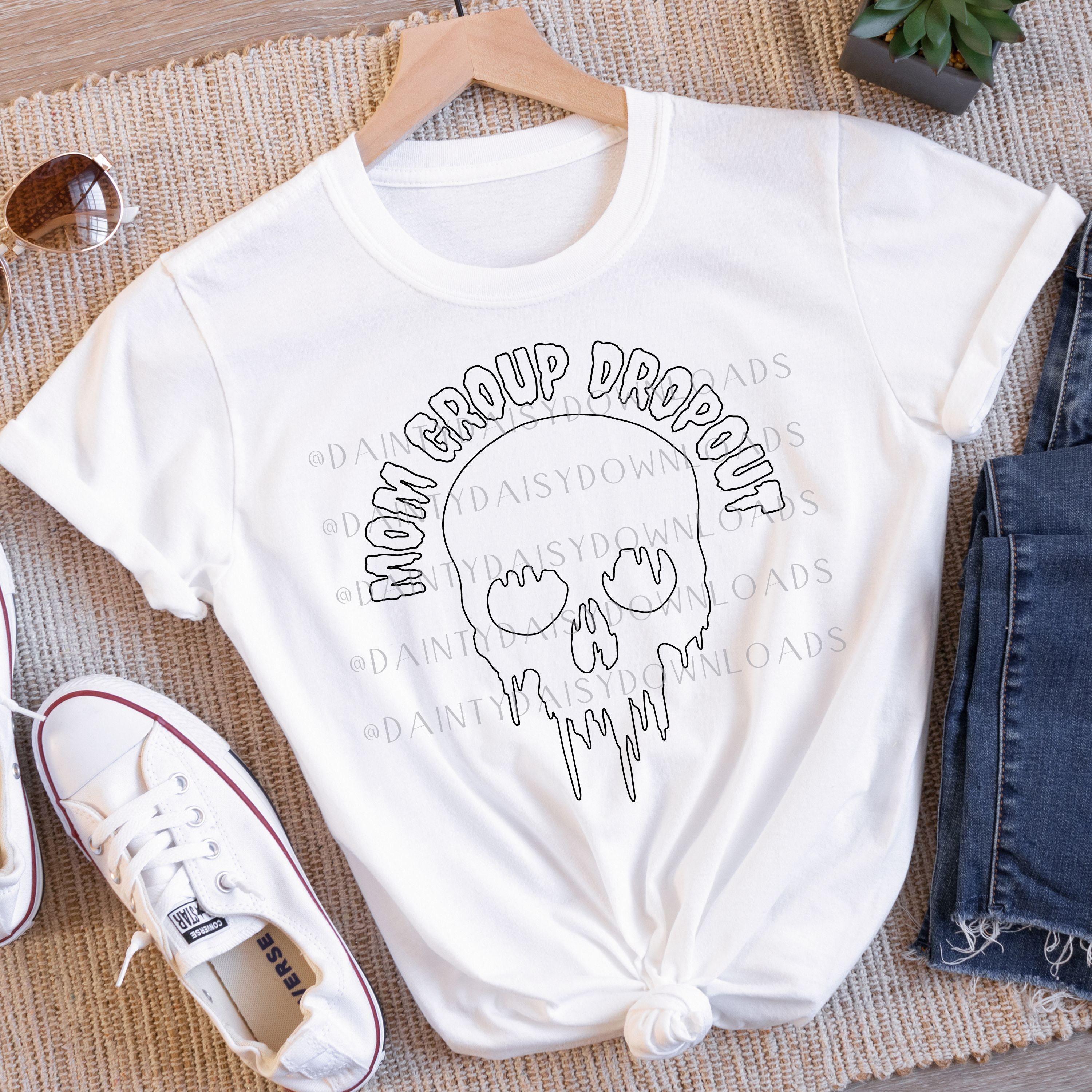 Mom Group Drop Out Bundle - SVG Digital Files, Skull Drip, Groovy Font ...