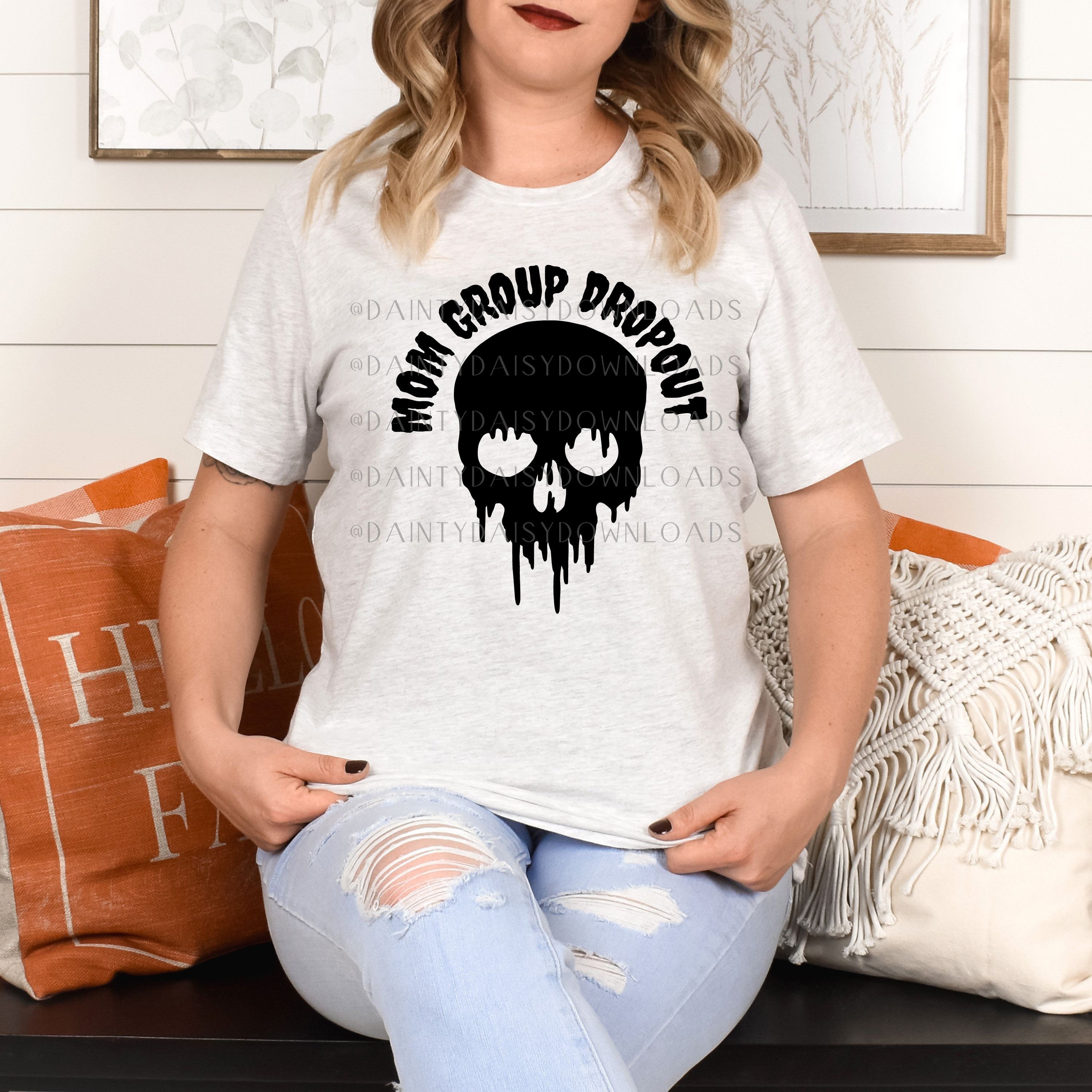 Mom Group Drop Out Bundle - SVG Digital Files, Skull Drip, Groovy Font ...
