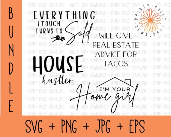 Real Estate Realtor BUNDLE of SVG Digital Download Files - Etsy