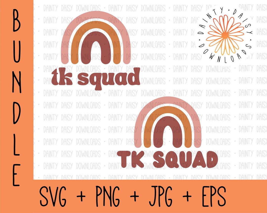 TK Squad SVG Digital File Bundle Boho Rainbow Cute Trendy - Etsy