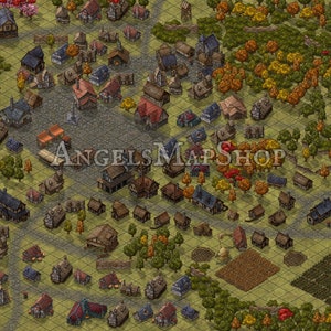 Phandalin Town Map, Dnd Maps, Town Maps. Bundle of With Text and ...