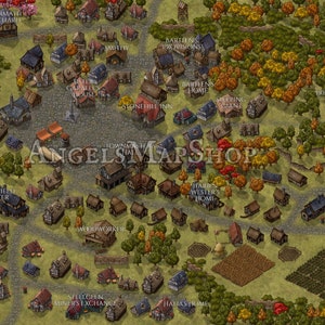Phandalin Town Map, Dnd Maps, Town Maps. Bundle of With Text and ...