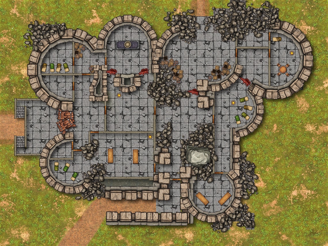 Cragmaw Castle Battle Map, Lost Mine of Phandelver (digital Download ...