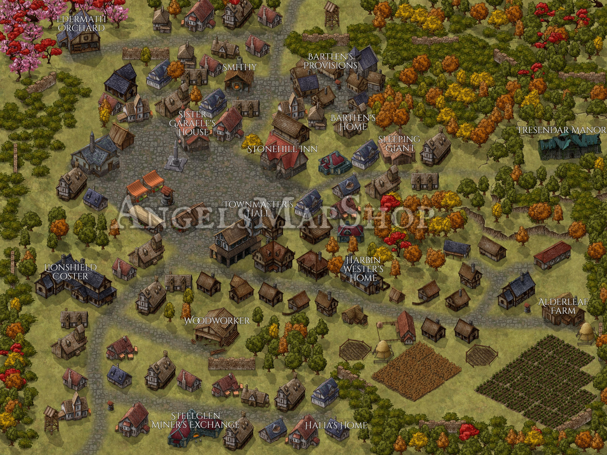 Phandalin Town Map, Dnd Maps, Town Maps, Continent Maps, Island Maps ...