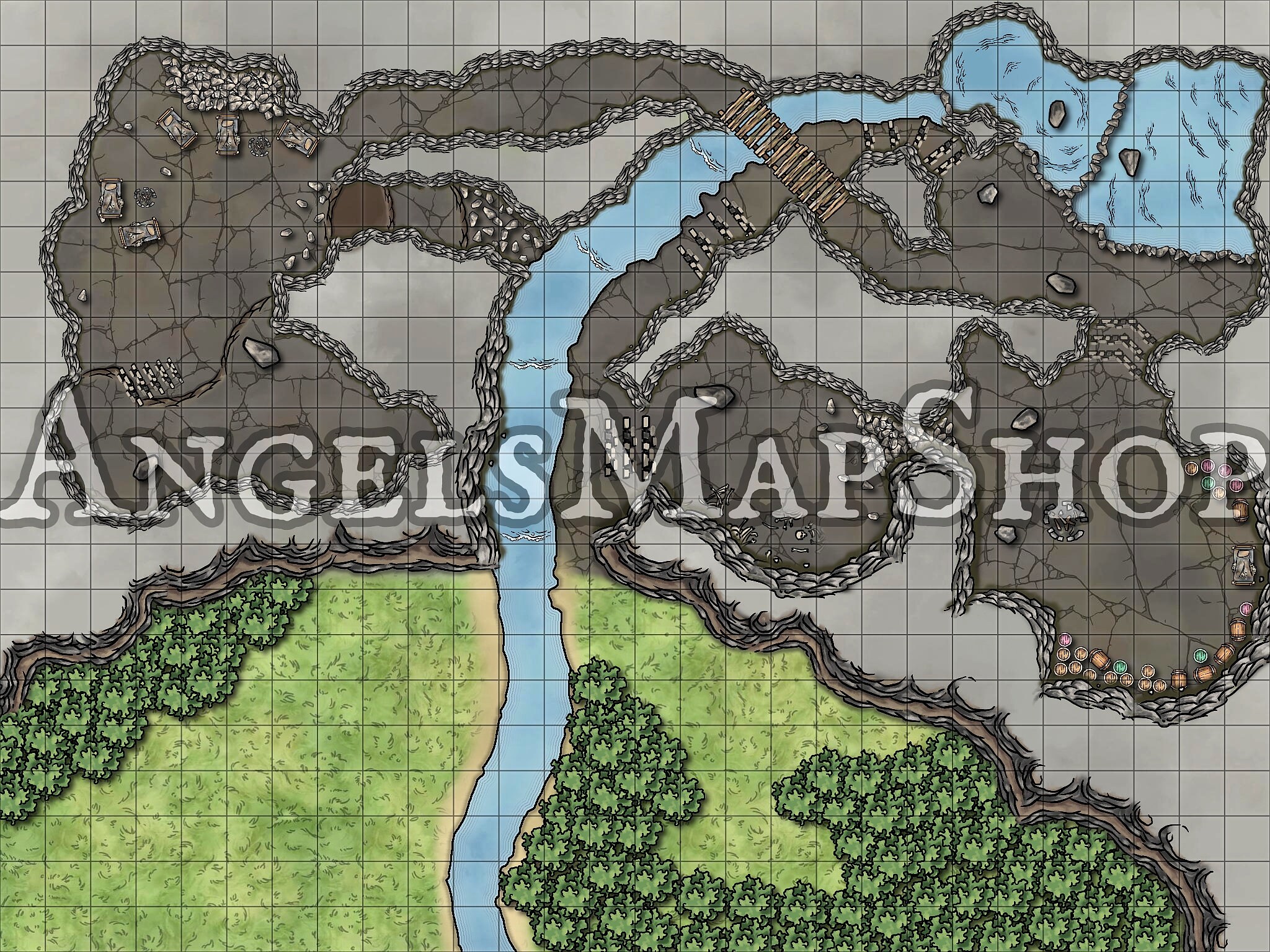 Lost Mine Of Phandelver Cragmaw Hideout Battle Map digital Download
