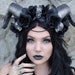 Goth Skull Horn Crown: Black Halloween Headpiece - Etsy