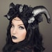 Goth Skull Horn Crown: Black Halloween Headpiece - Etsy