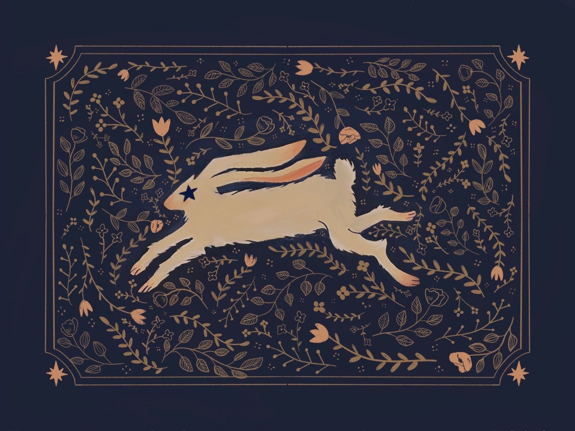 Year of the Rabbit Art Print - Etsy