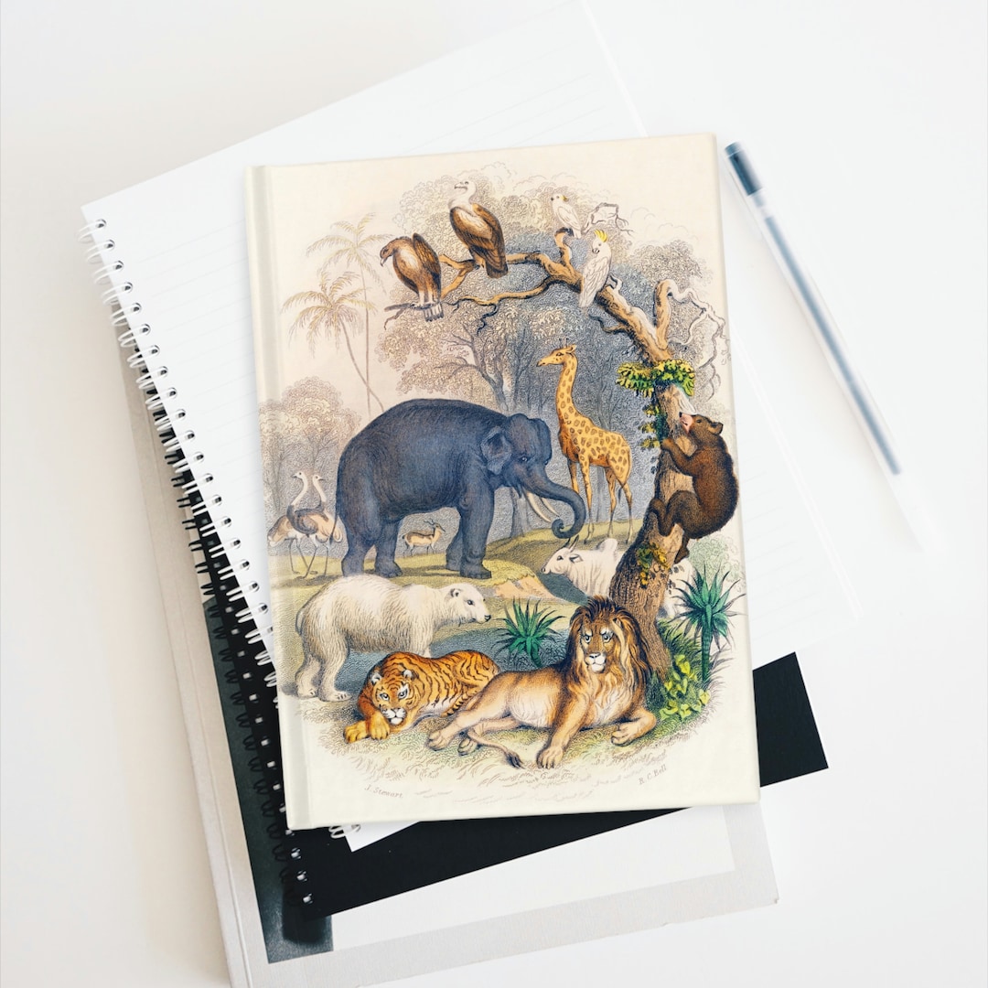 Painting of Animal in Nature Journal Blank To-do List Novel Draft ...