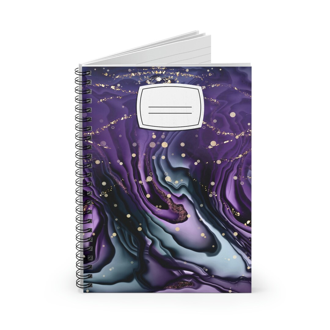 Magic Marble Spiral Notebook Ruled Line Back to School Journal Poems ...