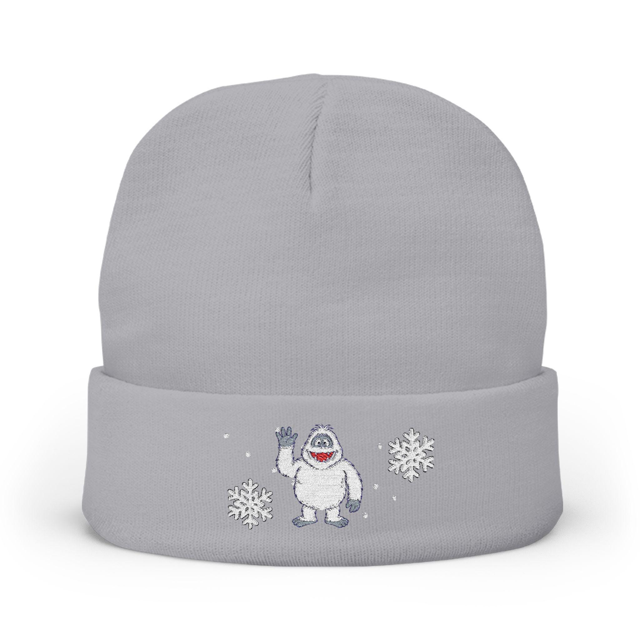 Embroidered Knit Abominable Snowman Beanie| Winter Hat| Knit Cap ...