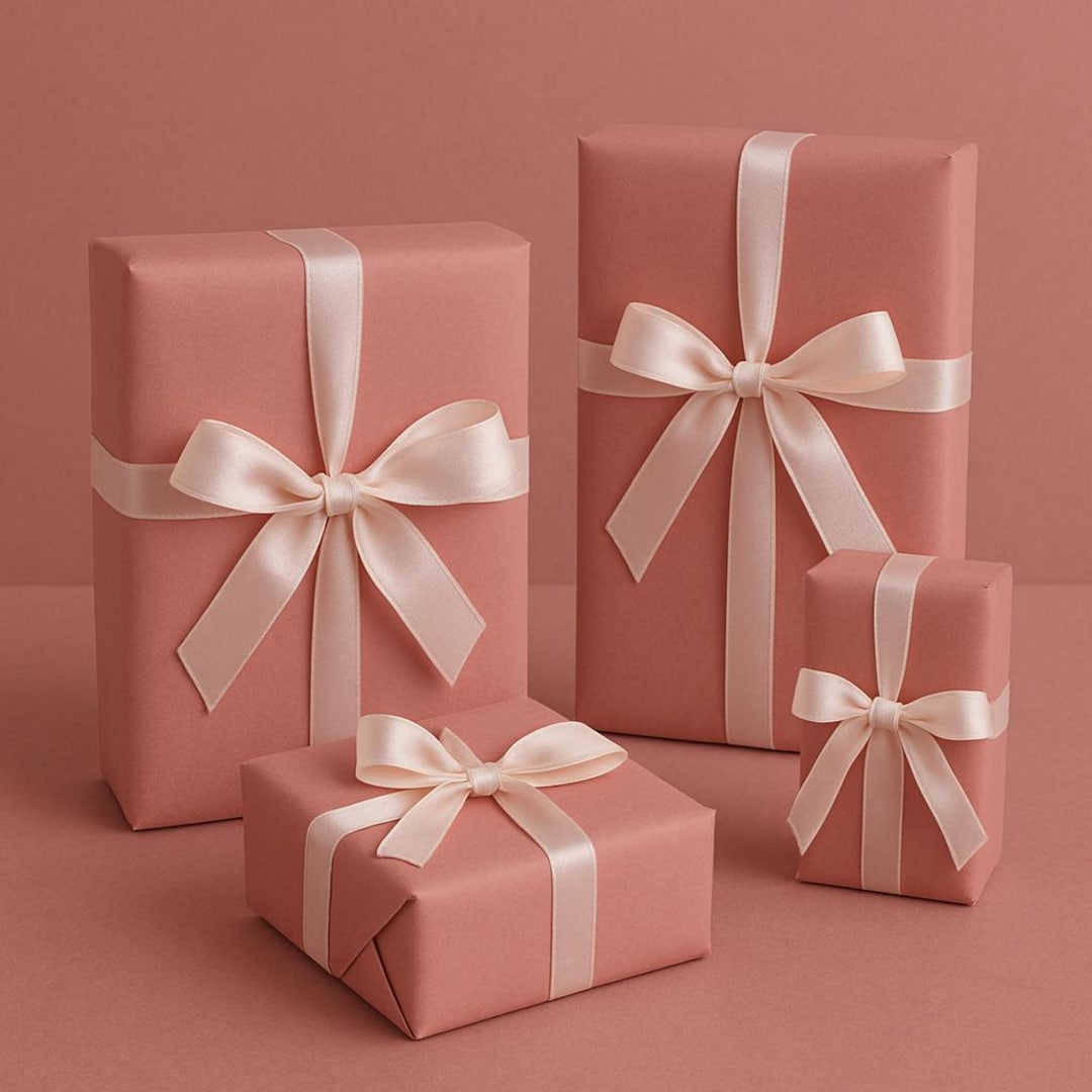 Dusty Rose Pink Gift Paper| Pink Roll Wrapping Paper| Christmas Gift ...