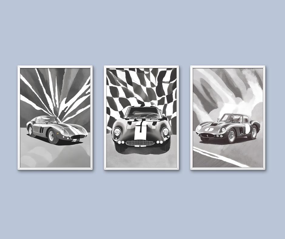 Classic Car Digital Download Prints Vintage Automotive Art Prints A4 ...