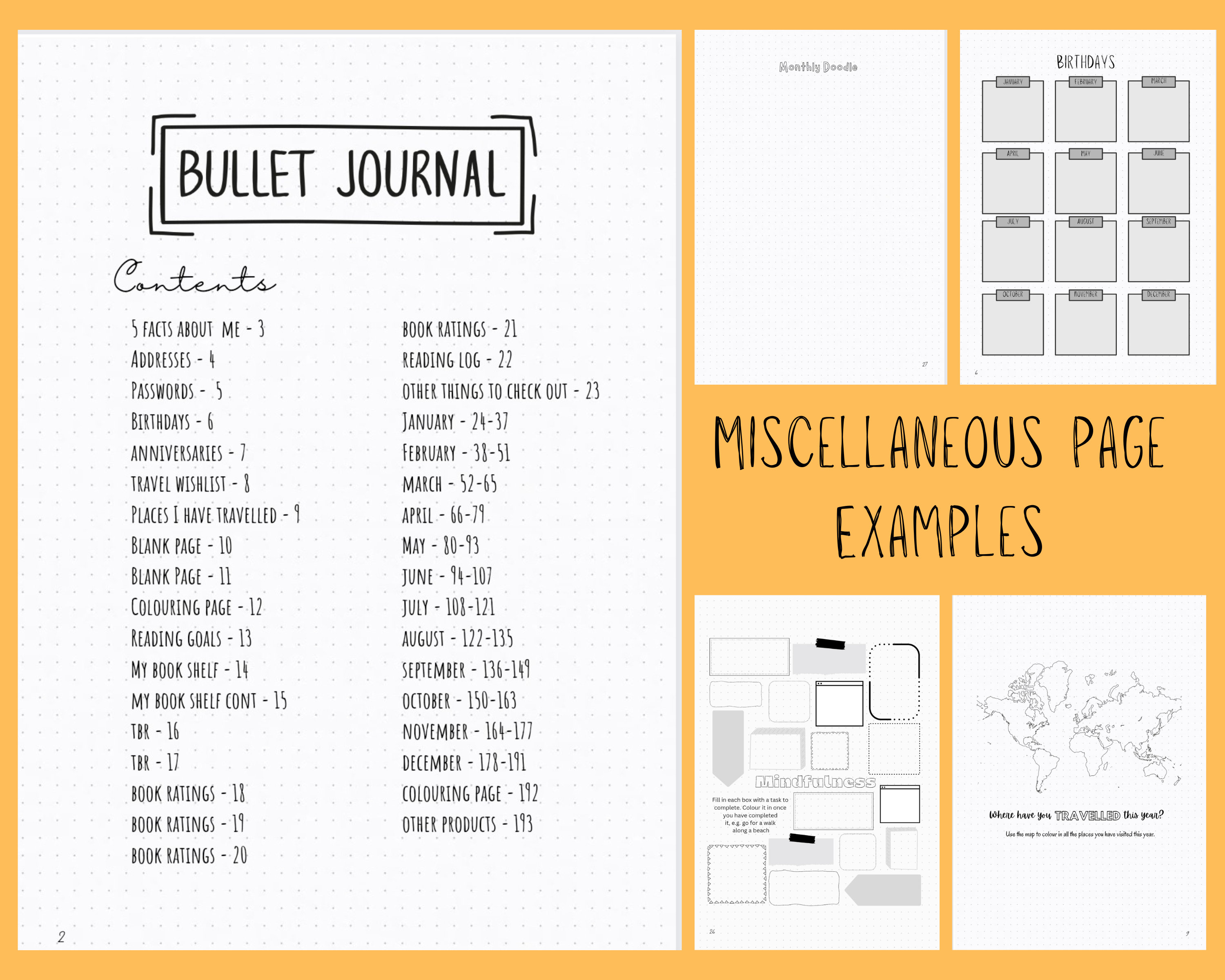 Bullet Journal, Bujo, Pre-made Bullet Journal, Pre-made Bujo, Bullet ...