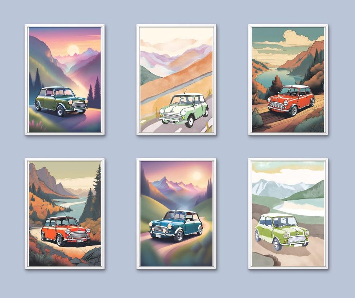 Classic Car Digital Download Prints - Vintage Automotive Art Prints ...