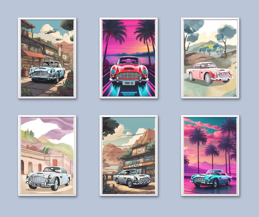 Classic Car Digital Download Prints - Vintage Automotive Art Prints ...