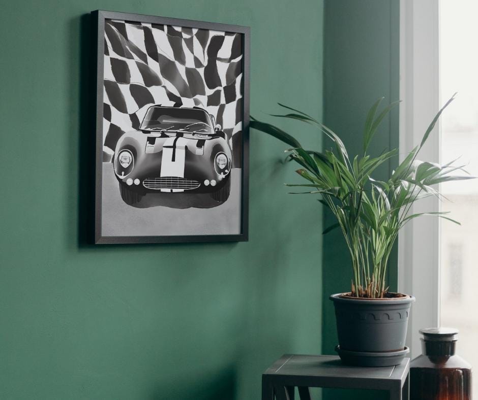 Classic Car Digital Download Prints Vintage Automotive Art Prints A4 ...