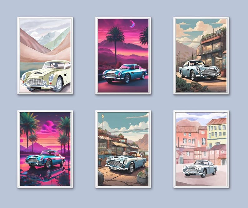Classic Car Digital Download Prints - Vintage Automotive Art Prints ...