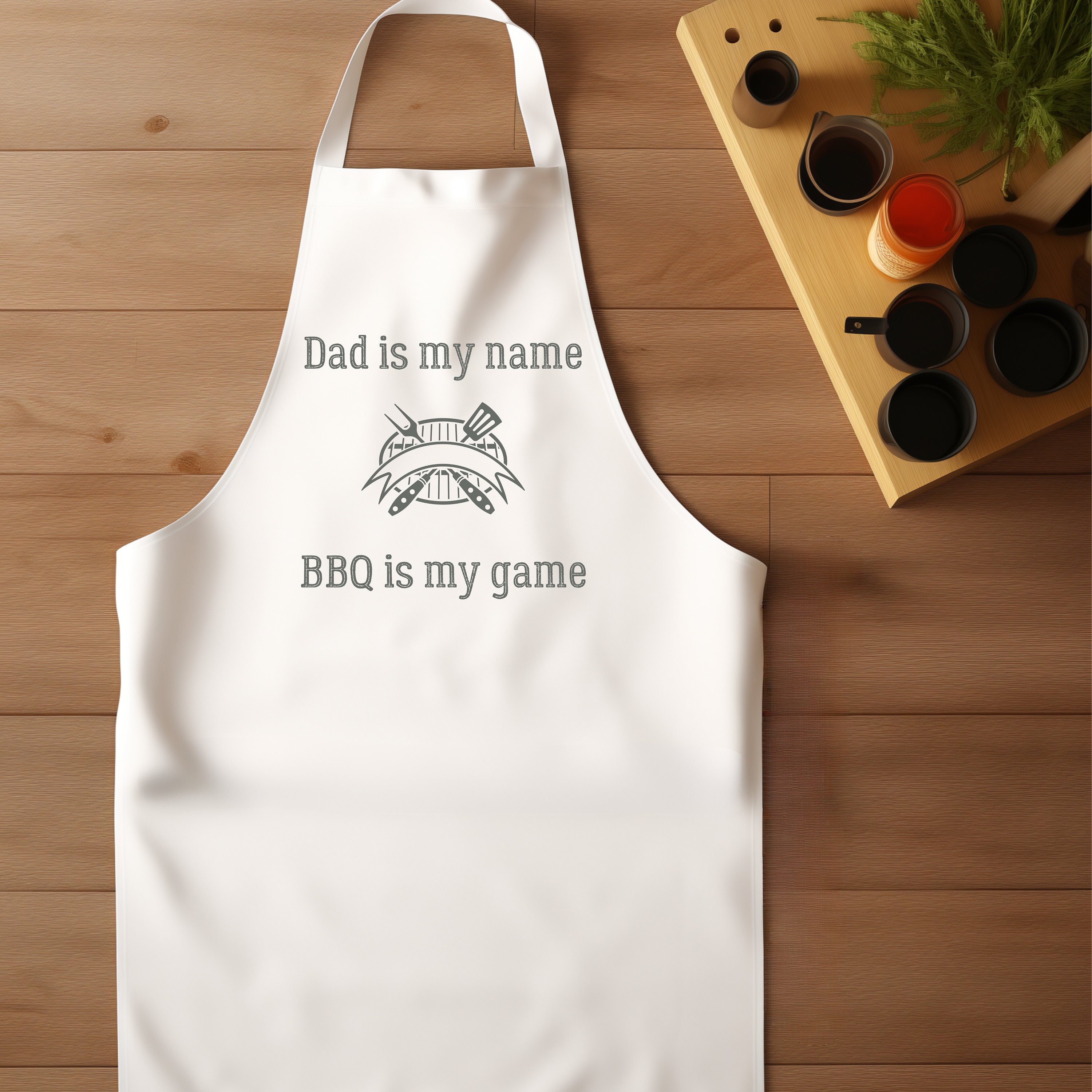 Apron for Dad, Father's Day Gift, Gift for Dad, BBQ Apron for Dad, BBQ ...