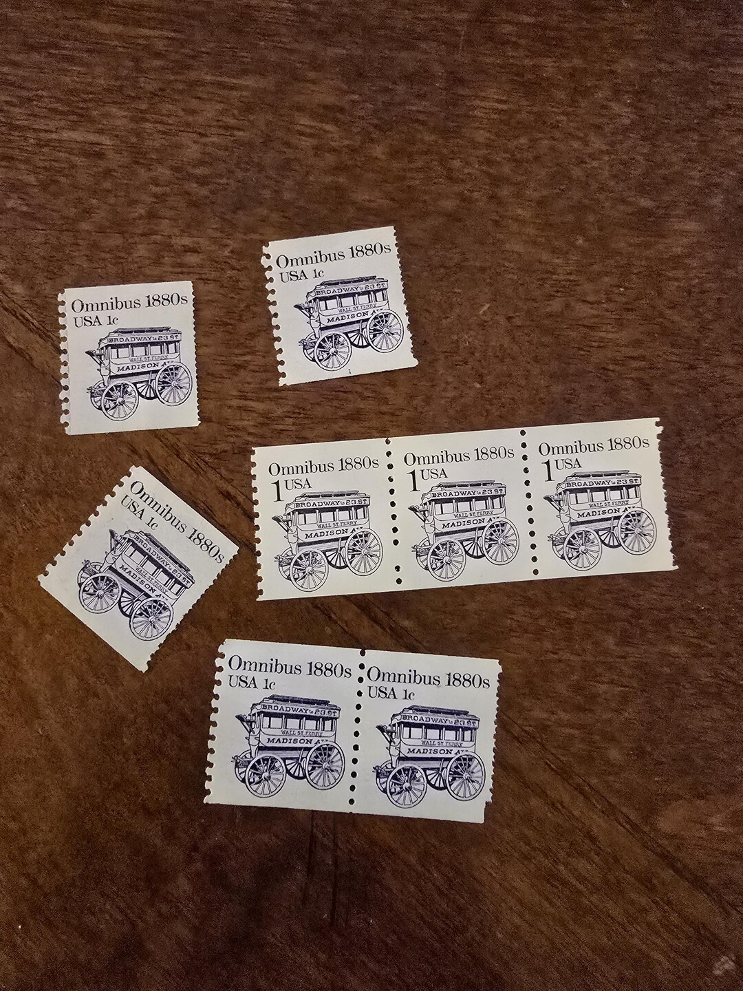 Omnibus 1880s 1c Stamp (1983) 8 Stamps - Etsy