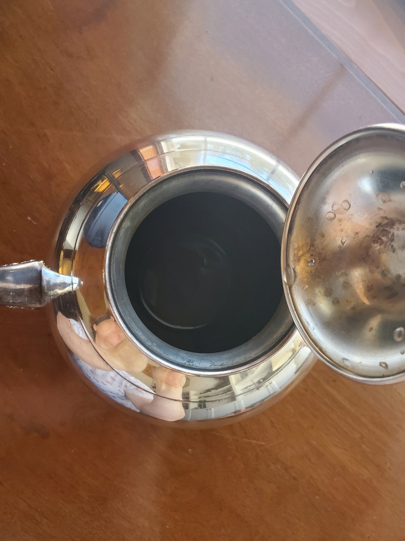 Vintage Silver on Copper Teapot by Sheridan Silver Co - Etsy