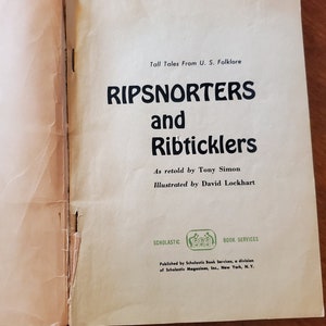 Ripsnorters & Rib Ticklers Famous American Folk Tales Tony Simon 1958 ...