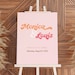 Retro Wedding Welcome Sign Template - Pink and Orange Welcome Sign, 70s ...