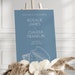 Beach Wedding Welcome Sign Template - Blue Wedding Sign, Seashell ...