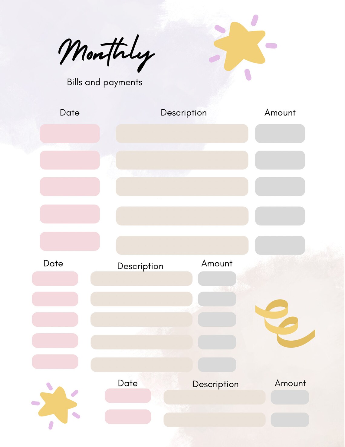 Budget Planner Kit, Printable Budget Planner Templates Bundle, Monthly ...