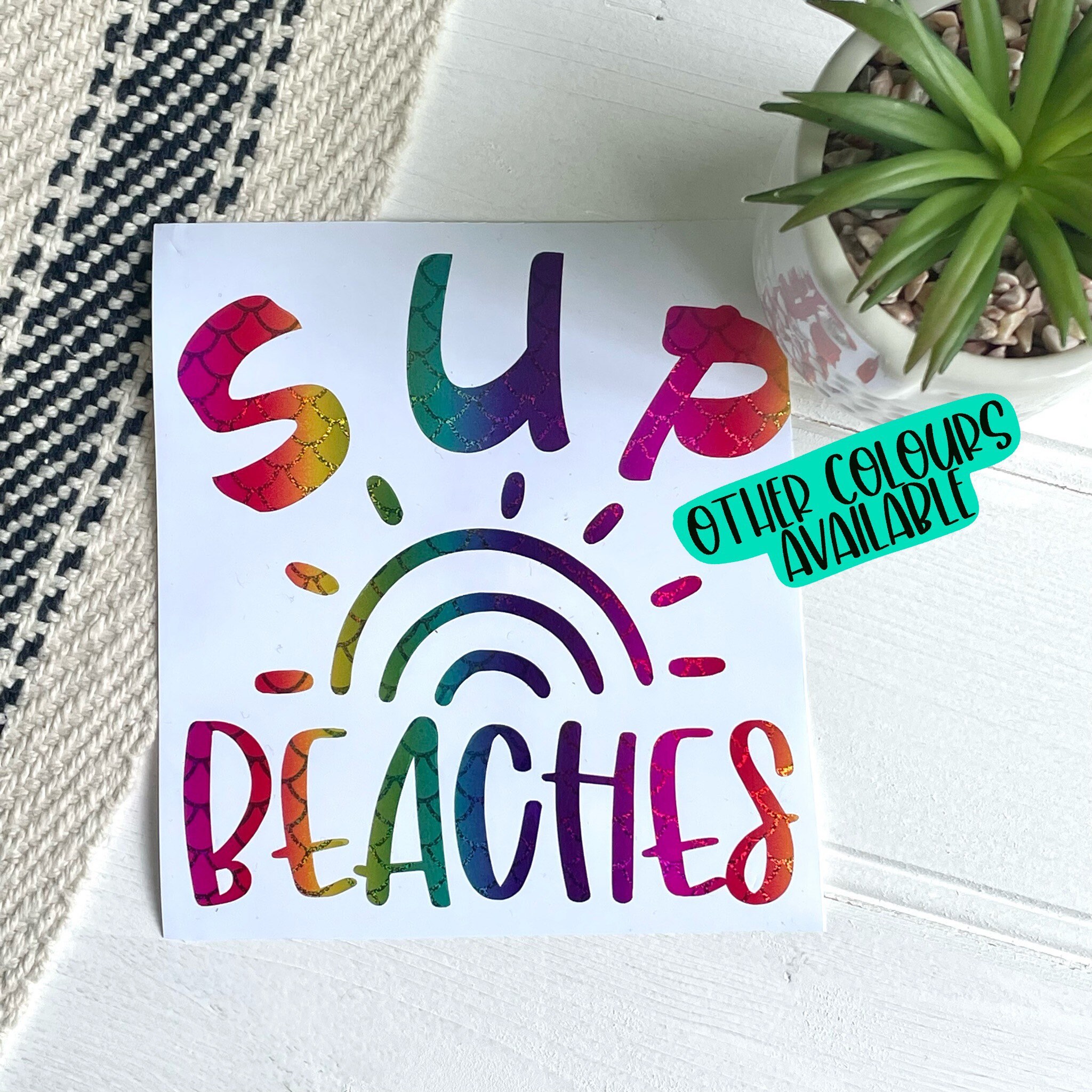 SUP Beaches Decal, Car Decal, Bumper Sticker, Vinyl Decal - Etsy