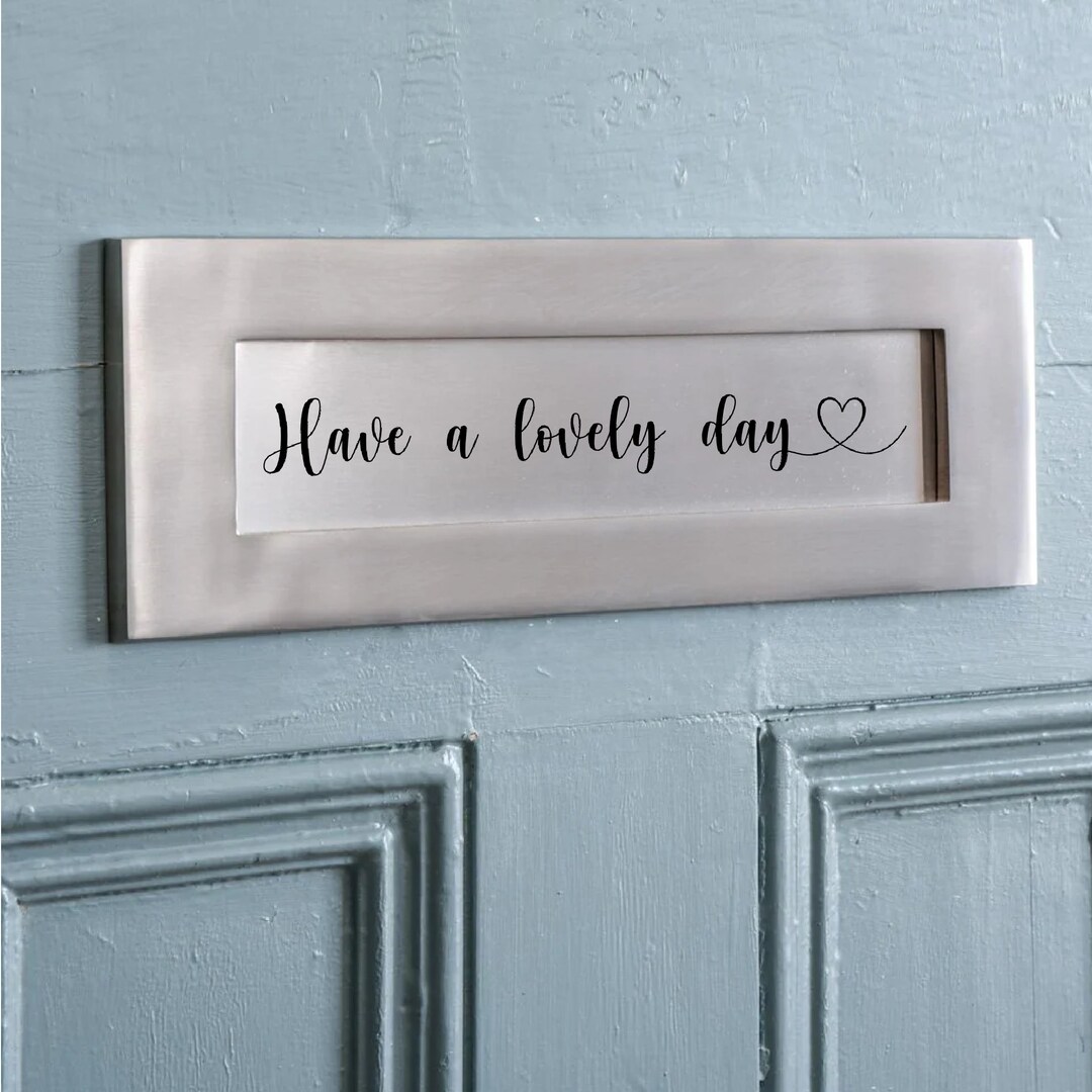 Letterbox Decal Front Door Decal Post Box Sign - Etsy