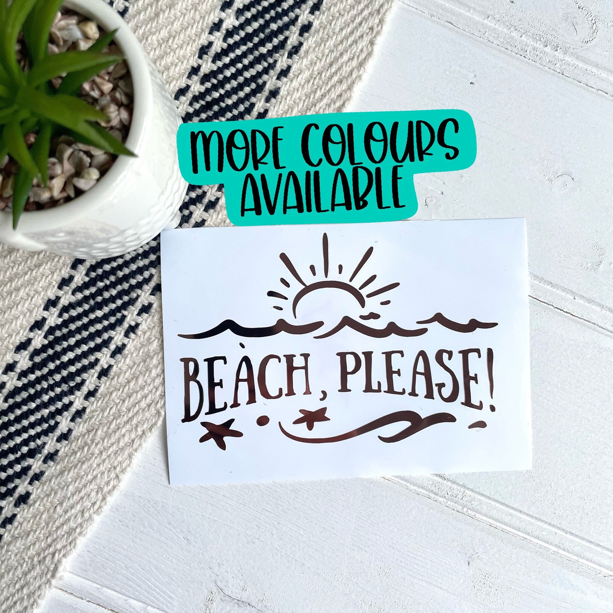 Beach Please Decal Car Decal Bumper Sticker Vinyl Decal - Etsy