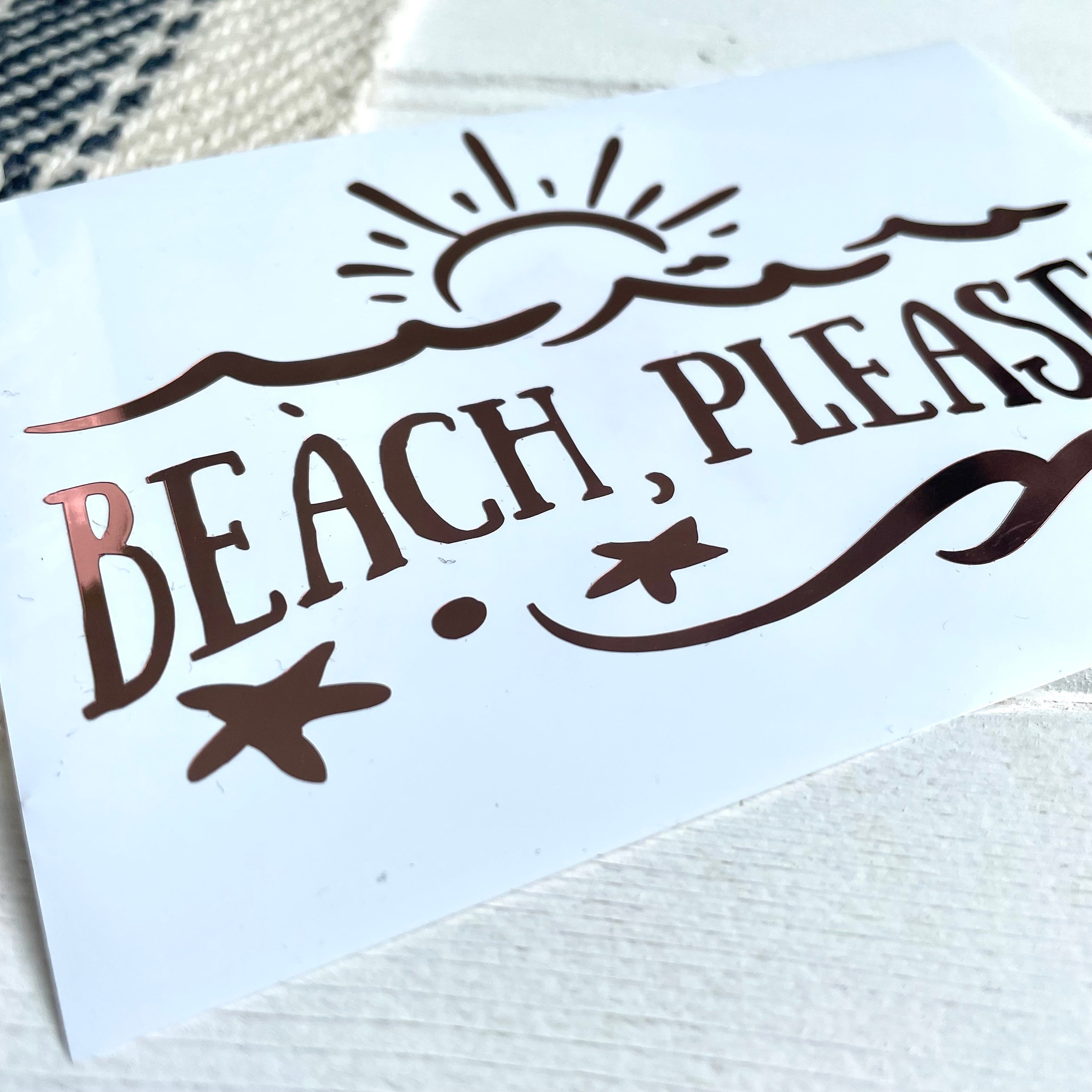 Beach Please Decal Car Decal Bumper Sticker Vinyl Decal - Etsy
