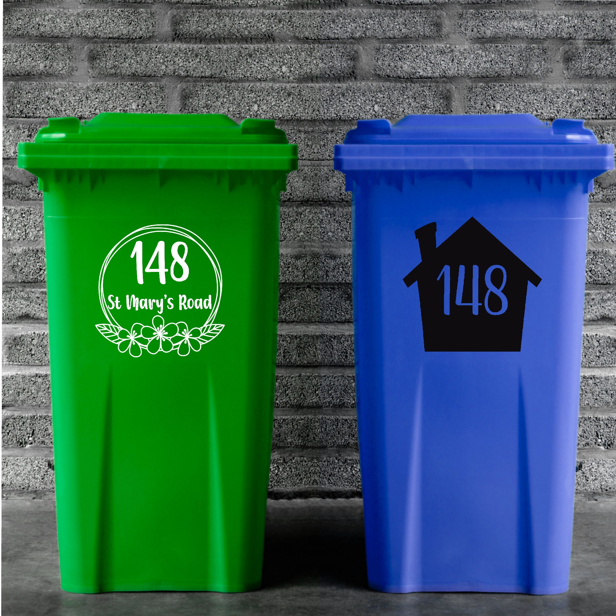 Wheelie Bin Decal Front Door Decal Post Box Sign - Etsy