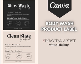 Body Wash Editable Label - Etsy