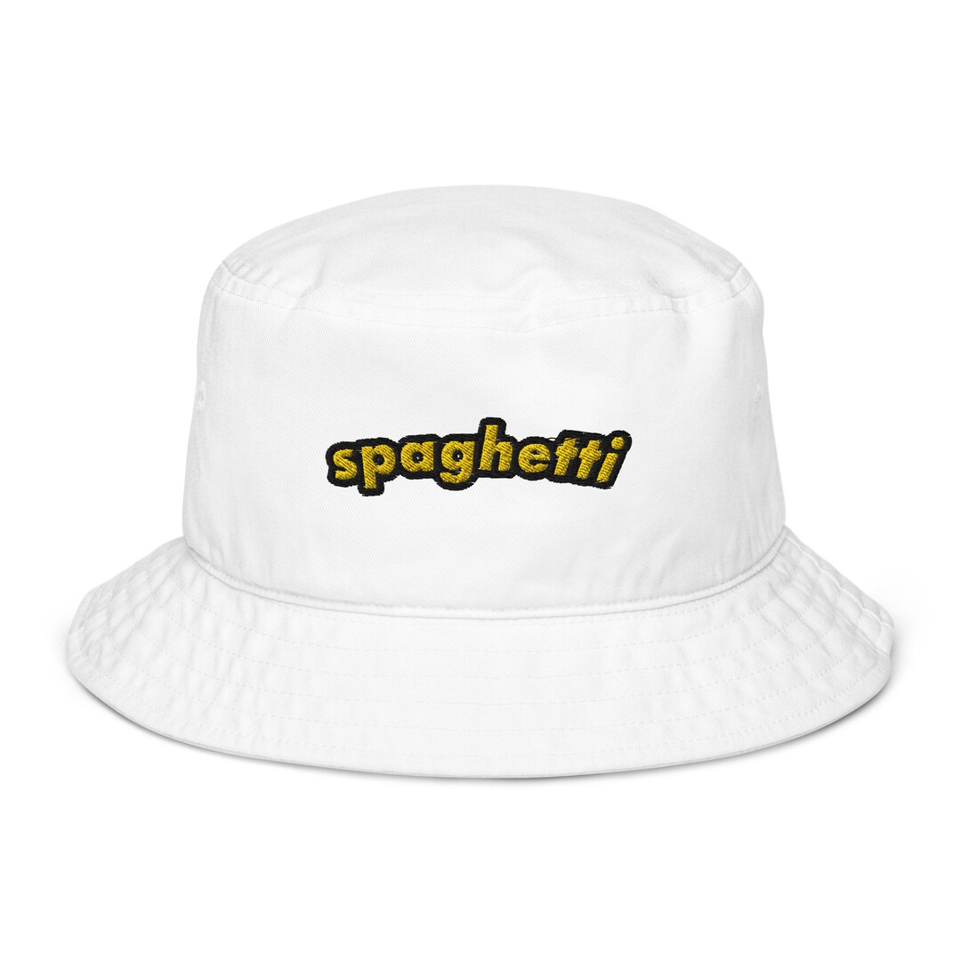 Embroidered Spaghetti Bucket Hat Graphic Hat for Foodies - Etsy