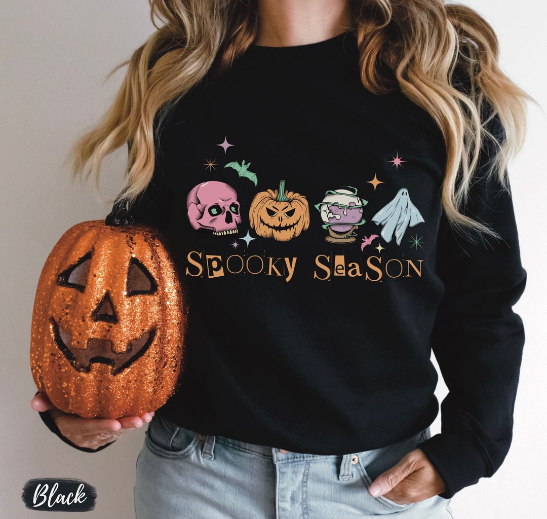 Spooky Season Sweatshirt, Halloween Crewneck, Spooky Sweatshirt, Ghost ...