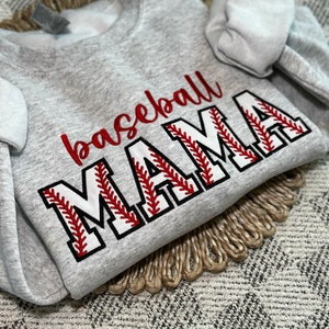 Baseball Mom Sweatshirt Embroidered, Custom Baseball Mama Shirt ...