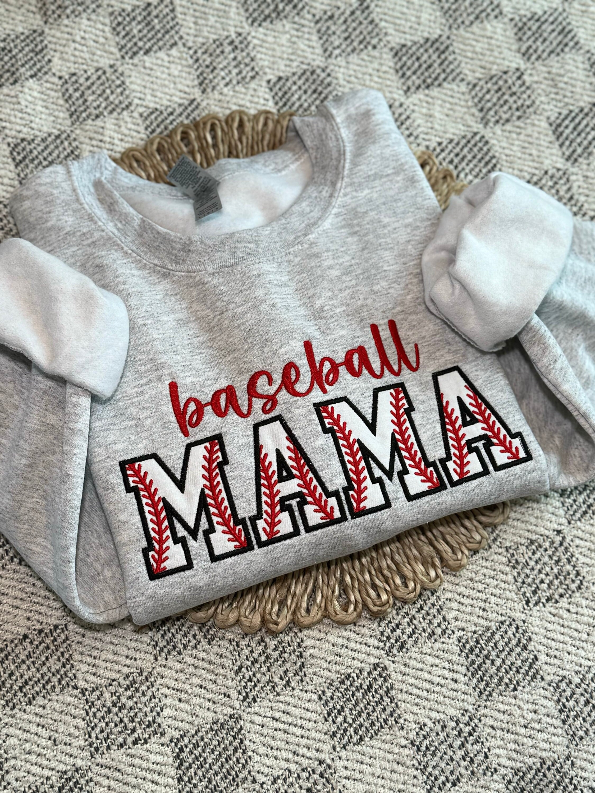 Baseball Mom Sweatshirt Embroidered, Custom Baseball Mama Shirt ...