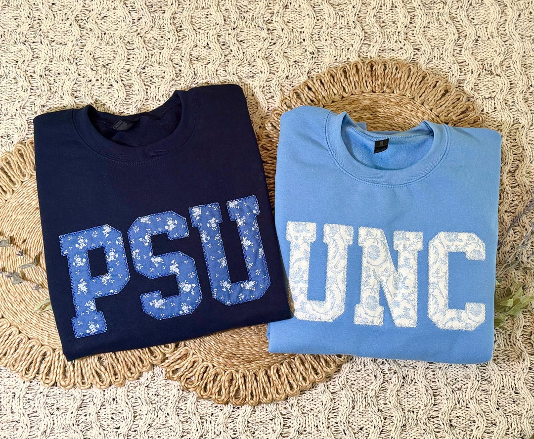Custom College Embroidered Sweatshirt, Personalized University Crewneck ...