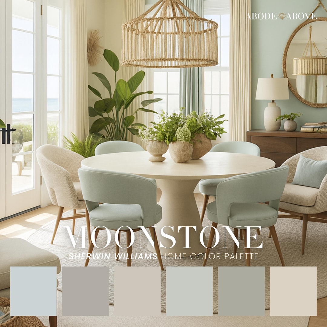 Moonstone Home Color Palette | Coastal Interior Paint Colors (PDF) - Etsy