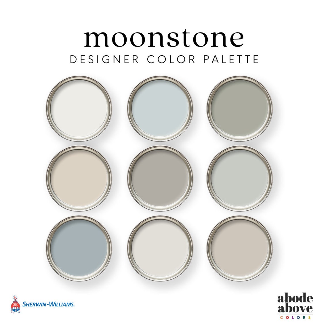 Moonstone - Home Color Palette | Sherwin Williams Whole House Color ...