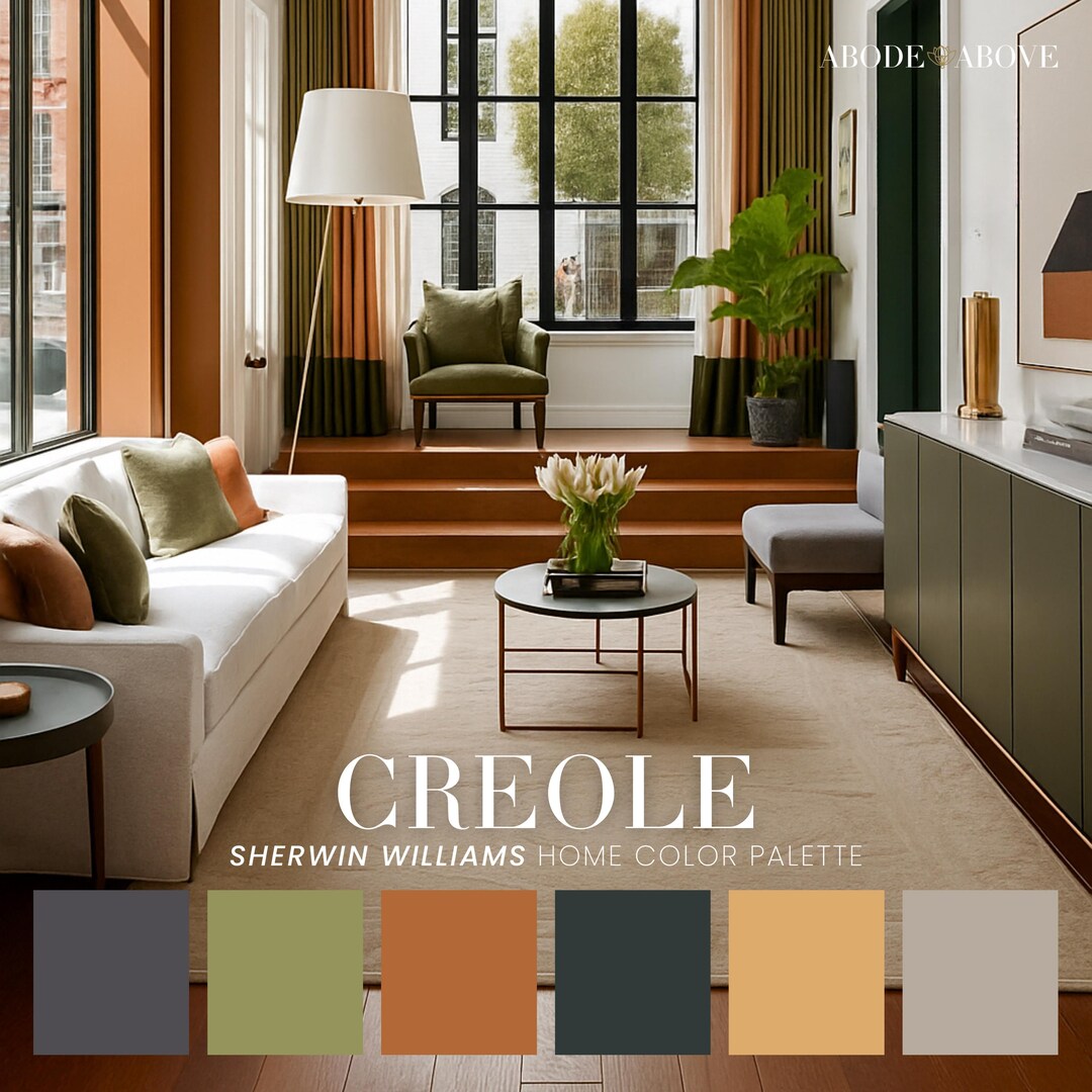 Creole Home Color Palette | Eclectic Boho Paint Scheme (PDF) - Etsy ...