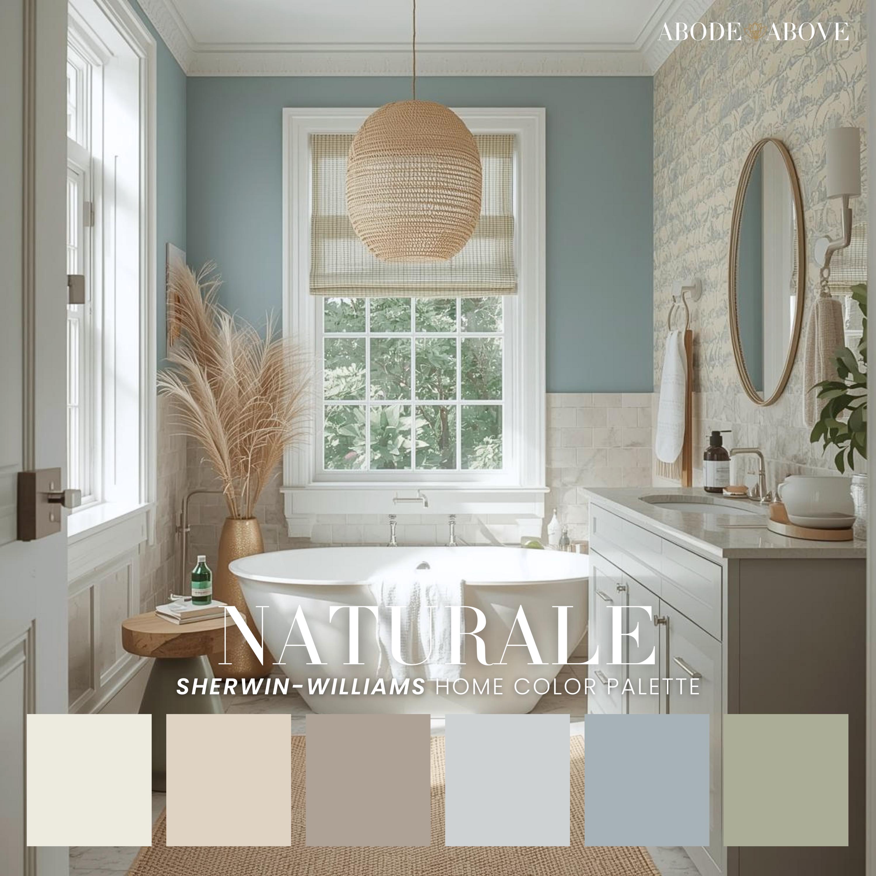 Naturale Sherwin-williams Whole House Color Palette (printable) - Etsy