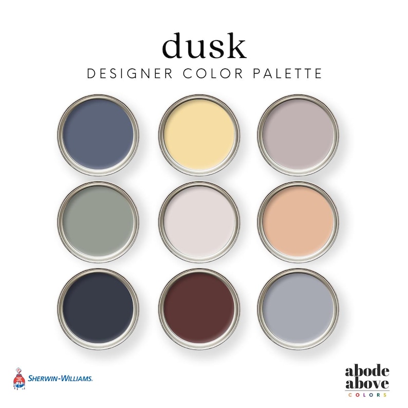 Dusk - Home Color Palette | Sherwin Williams 2025 Whole House Color ...
